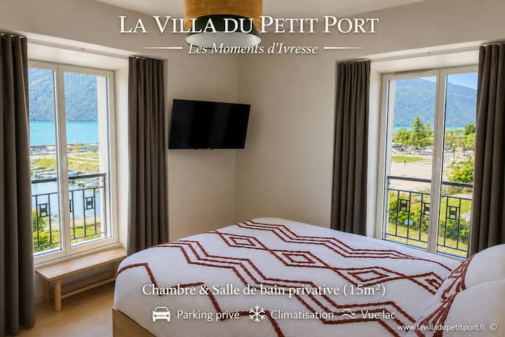 Chambre Double & Sdb - Clim / Parking / Vue Lac - Aix-les-Bains