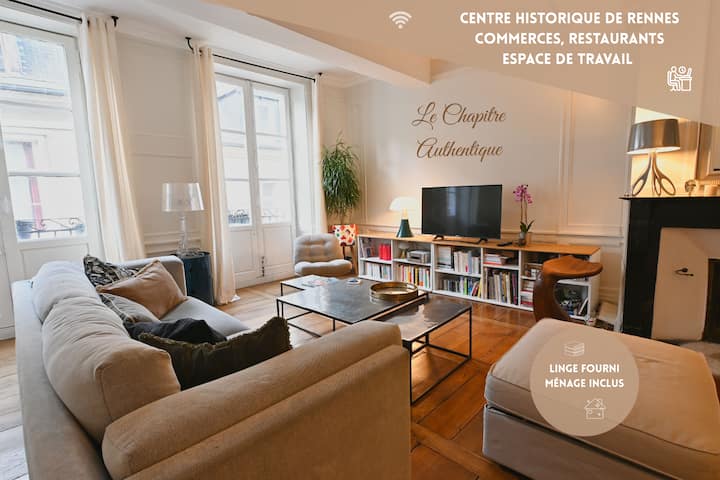 Centre Rennes * 2 Ch * 4 Pers * Bureau * Charme - Rennes
