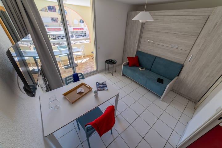 Studio 4 Personnes Vue Port à 600m De La Plage - Leucate