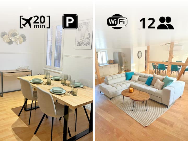 Privatisez 2 Appartements-12 Pers. ! Parking Free - Altkirch