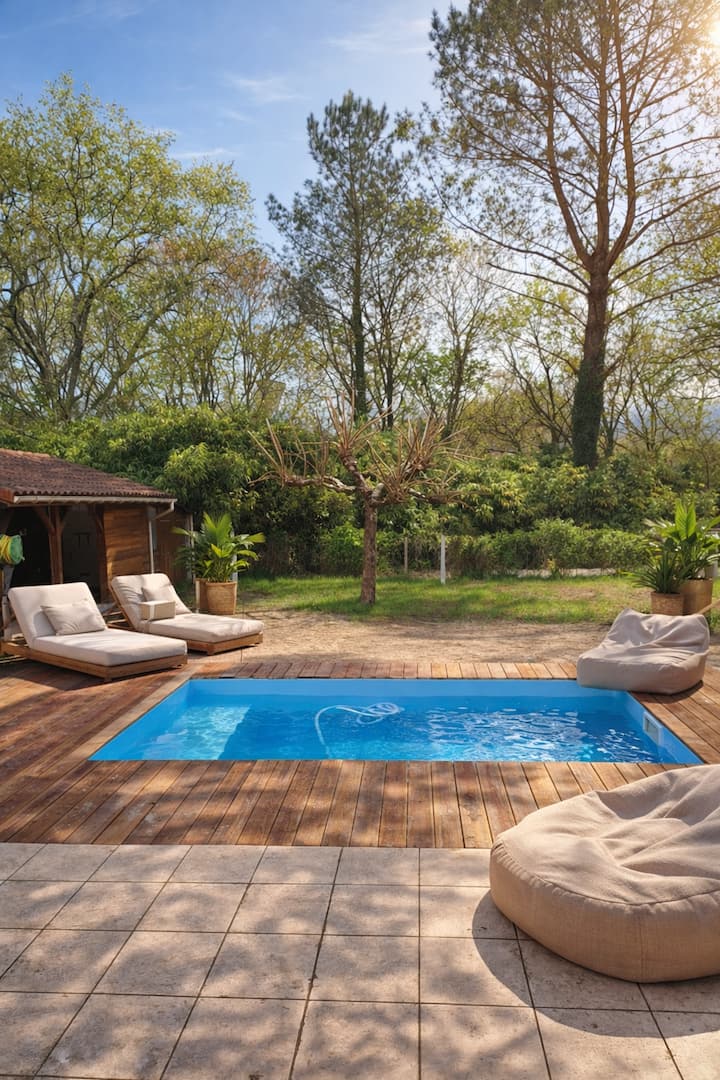 Maison Privative Avec Piscine à 15 Min De L'océan - Castets