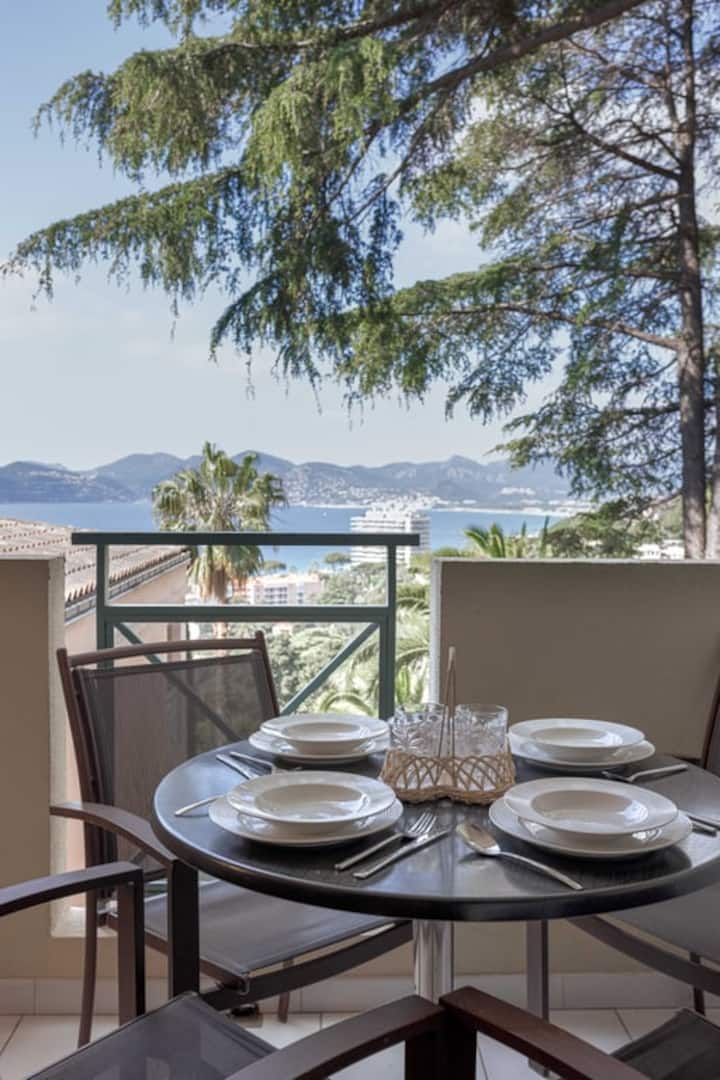 Flow Bleus: Balcon Vue Mer, Piscine, Tennis, Clim - Mandelieu-La Napoule