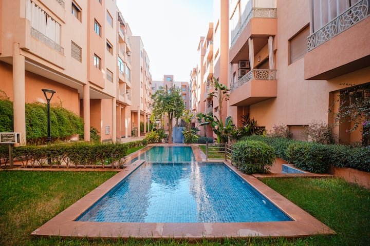 Pool & Terrasse, 5 Min De Guéliz, 2ch - Marrakech