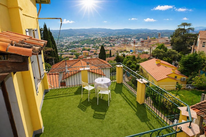 Maison De Caractère Vue Mer Clim Terrasse Jardin - Grasse