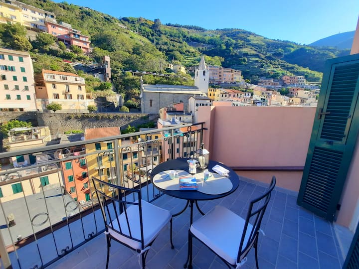 La Torre Dei Due Cuori · Terrace & Sea View - Riomaggiore