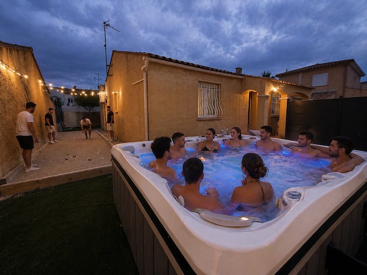 Villa Jacuzzi • Petanque • Baby Foot • Plage 3 Min - La Grande-Motte
