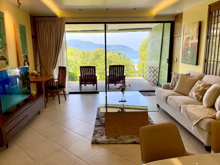 Kata Bay Bliss | 90sqm Seaview Suite Walk To Beach - Karon Beach