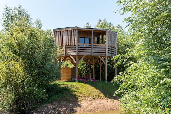 Lodge Pilotis Avec Jacuzzi Et Sauna Privatif - Chablis