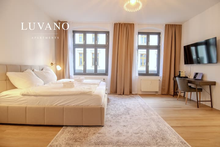 Altbau Suite | King Bed, Kitchen & Washer-dryer - Magdeburg
