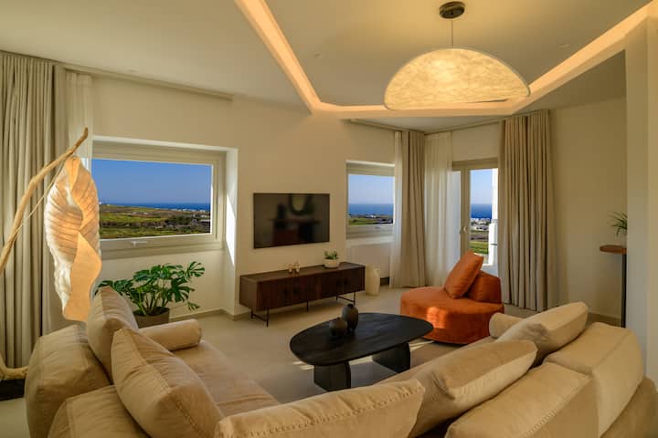 Panorama 2 Bedroom Villa With Hot Tub And Sea View - Santorini