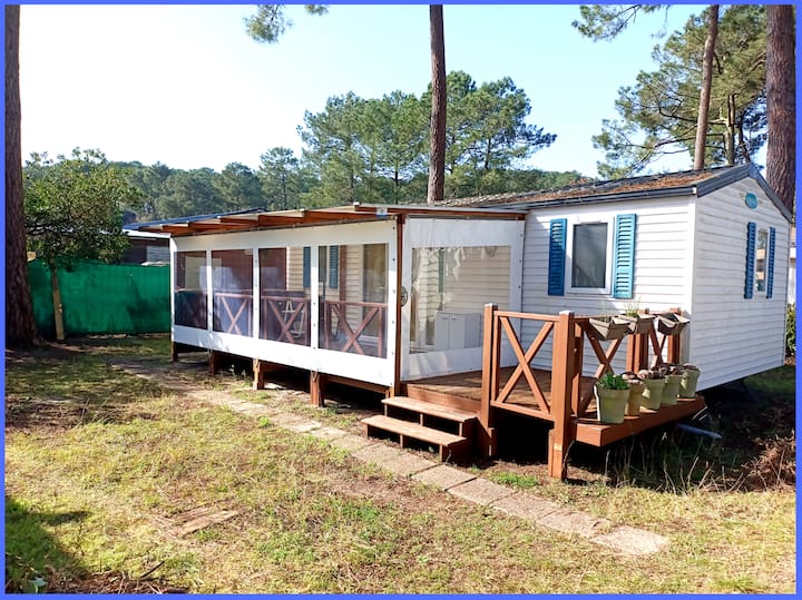Mobil-home Tout Confort, 2 Chb - Camping Calme - Lacanau