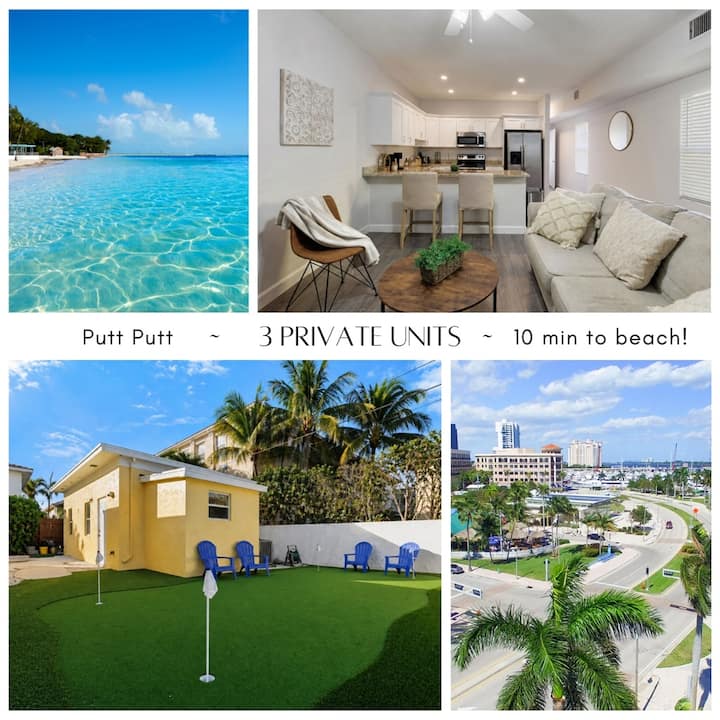 Private Mini Golf Compound | 3 Units Sleeps 10 - West Palm Beach, FL