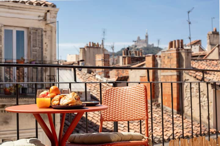 Studio Terrasse Vue Notre-dame • Vieux-port - Marseille