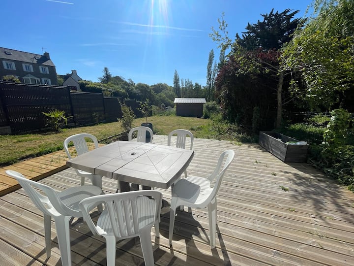 Maison Terrasse Plein Sud, à 500 M De La Plage - Plestin-les-Grèves