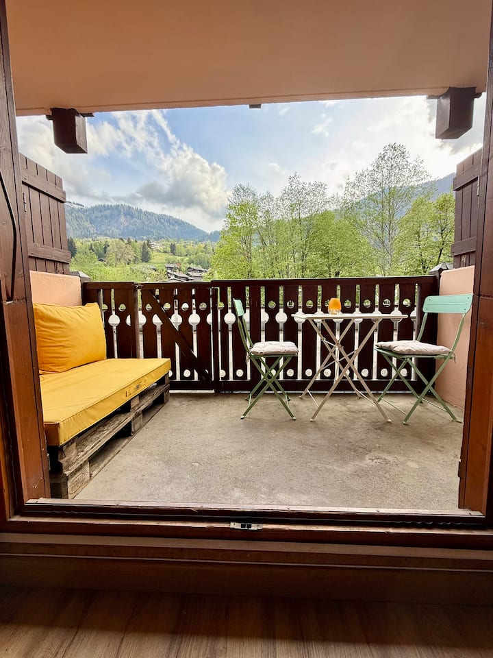 Studio Cosy Balcon Vue Montagne - Les Houches