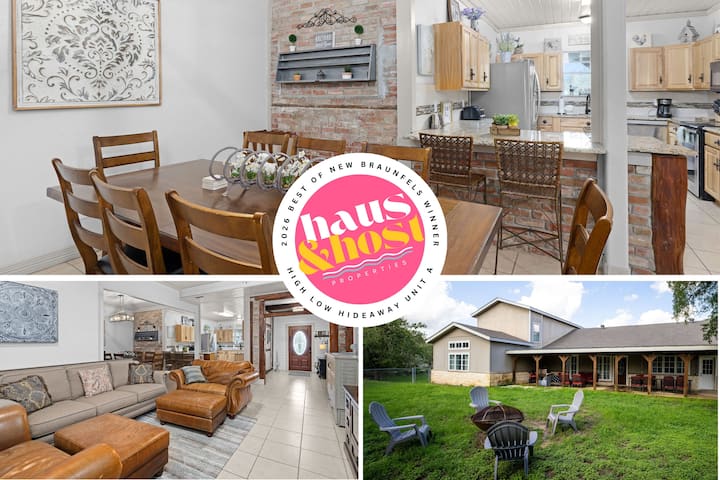 High Low Hideaway | Unit A | Sleeps 12 - New Braunfels, TX
