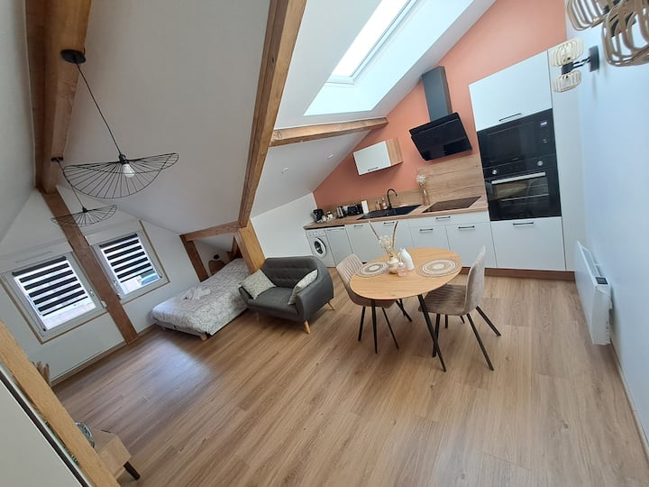 Studio Cosy Aucentre D'épinal Avec Garage Privatif - Lac de Bouzey