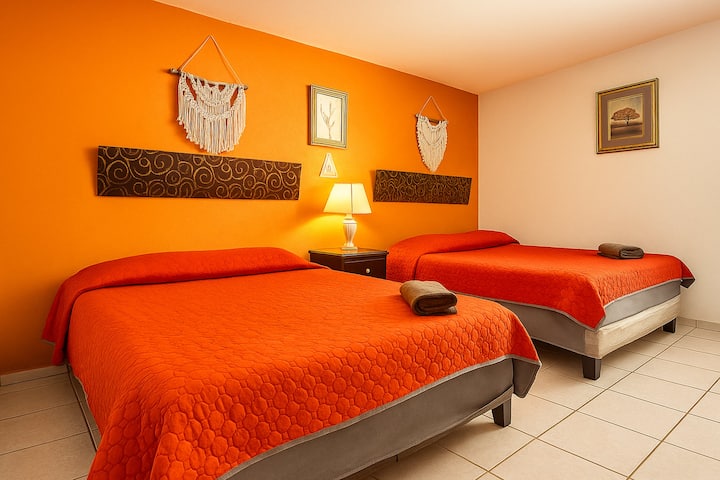 O* 2 Queen Bed Room W/bathroom & A/c |O - Mexico