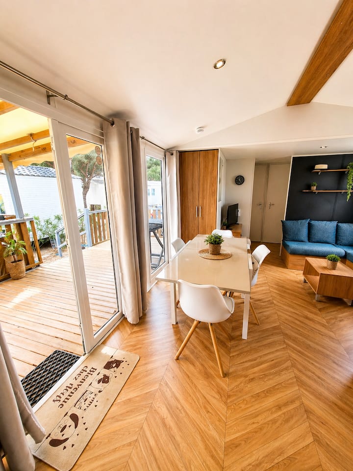Mobil Home Cosy Terrasse Sécurisée Famille / Clim - Canet-en-Roussillon