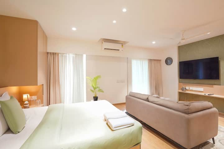 B104|airport View From Terrace|55” Tv| - Pune