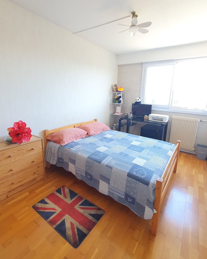 Chambre Privée Avec Lit Double En Appartement - Montrouge