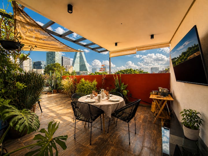 Ph Ejecutivo/familiar + Terraza | Insurgentes Wtc - Mexiko-Stadt