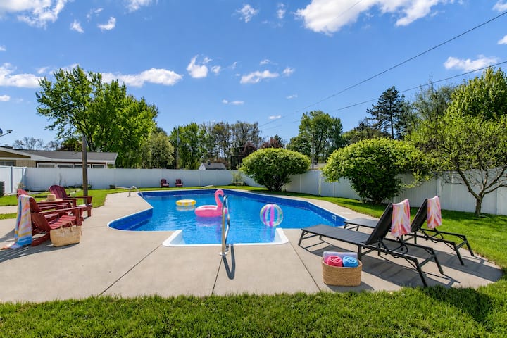 Ultimate Retreat | Private Pool | Sleeps 10 | Gmrm - Grand Mere State Park, Stevensville