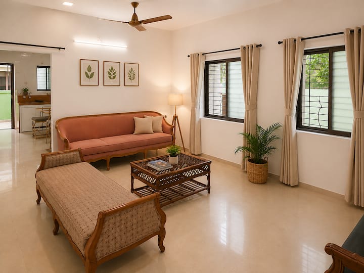 Spacious Garden Bungalow. 200 Mbps Wi-fi. Ac. Ev. - Nashik