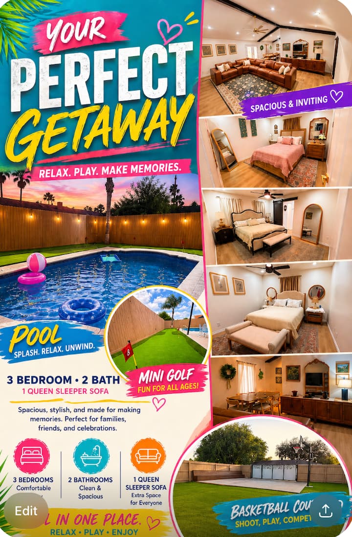 Luxury Pool House With Putting Green Near Hospital - Harlingen, TX