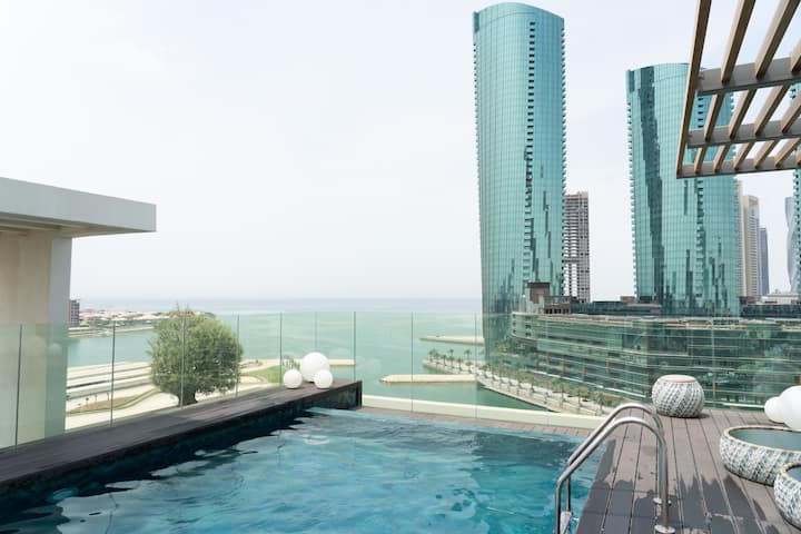 2 Bhk Luxury Sea View Pearl House With Balcony - Manama