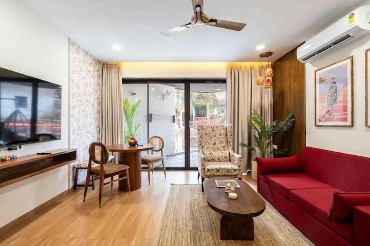 Maison Peach- Luxury 1bhk Near Calangute Beach - Goa