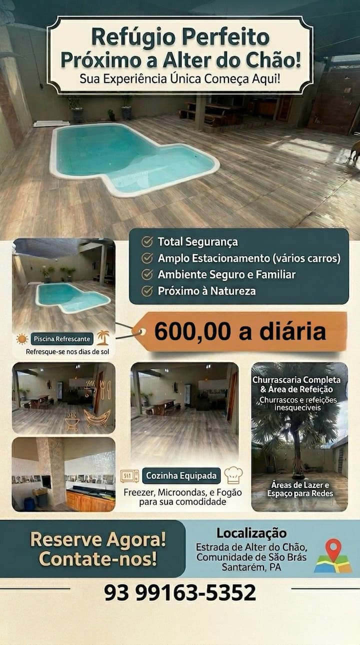 Alugo Para Eventos, Somente áRea Gourmet E Piscina - Santarém