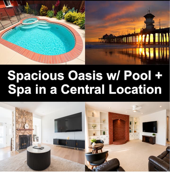 Spacious Home W/ Pool+spa, Close To Beach & Shops - Huntington Beach, CA