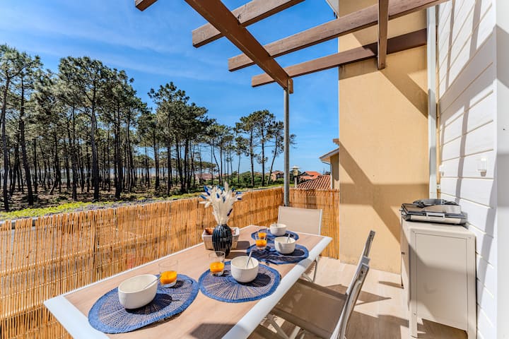 T3 · Piscine · Terrasse Calme Vue Pinède · Plage - Biscarrosse