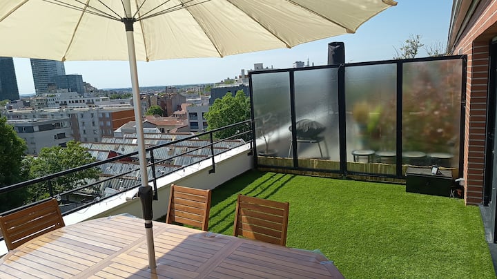 Appartement 100m2, Grande Terrasse, 600m Du Métro - Montreuil, France