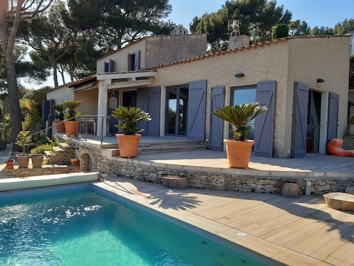 Maison, Piscine Salée Chauffée, Vue Magique, Clim - Cassis