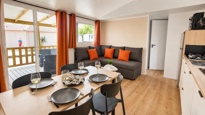 L'orangerie-mobil Home-linge-piscine - Vendée