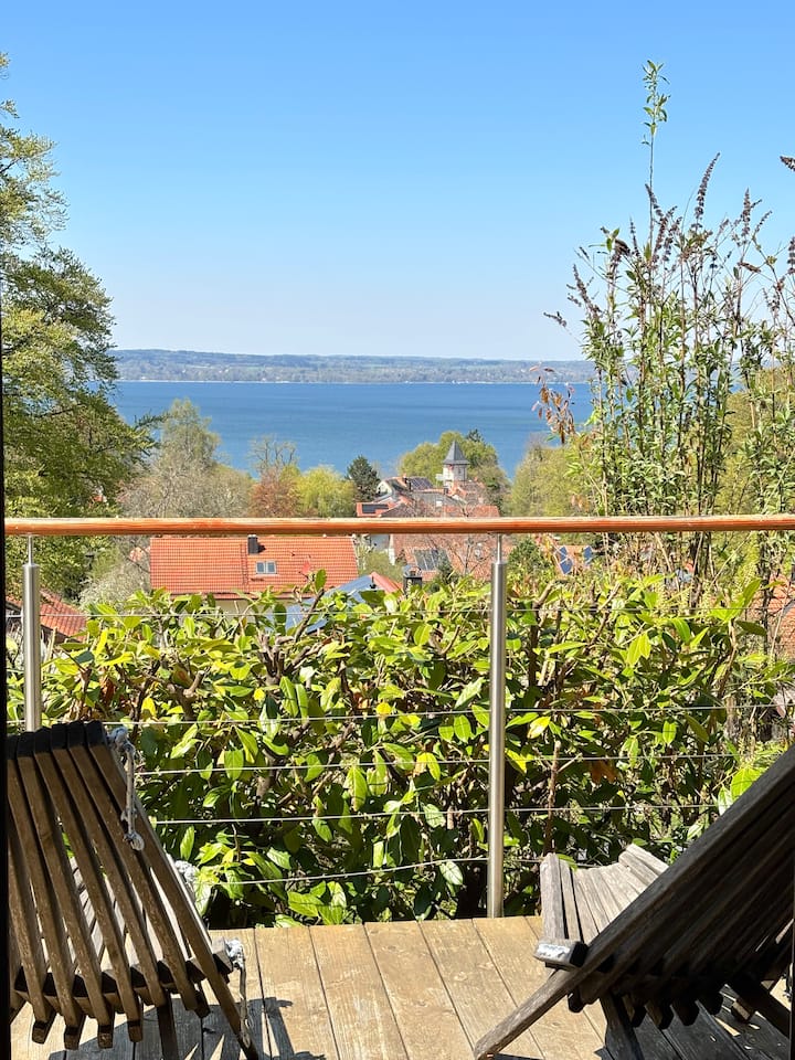 Snug-stays 3 Xl: 2 Wohnungen, Seeblick & Garten 5p - Ammersee