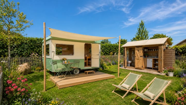 Caravane Bohème & Sanitaires-cuisine Privatifs - Saint-Valery-en-Caux