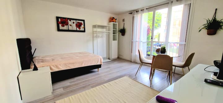 Studio Lumineux Près Forêt 35m2 éQuipé Et Sécurisé - Chelles