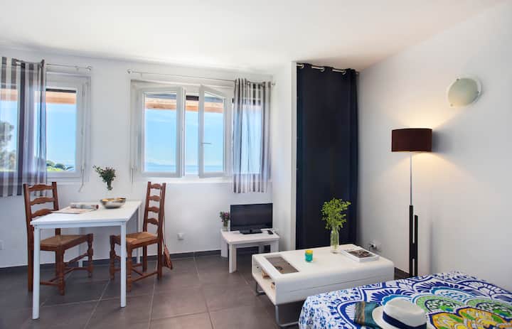 Studio Climatisé 2| Parking Privé | Aperçu De Mer - Patrimonio