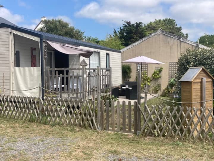 Mobil-home  Récent Dans  Un Camping Face à La Mer - Saint-Pair-sur-Mer