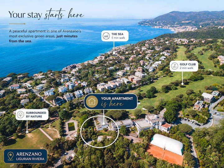 "Elegant Sea Retreat In Arenzano Pineta" - Arenzano