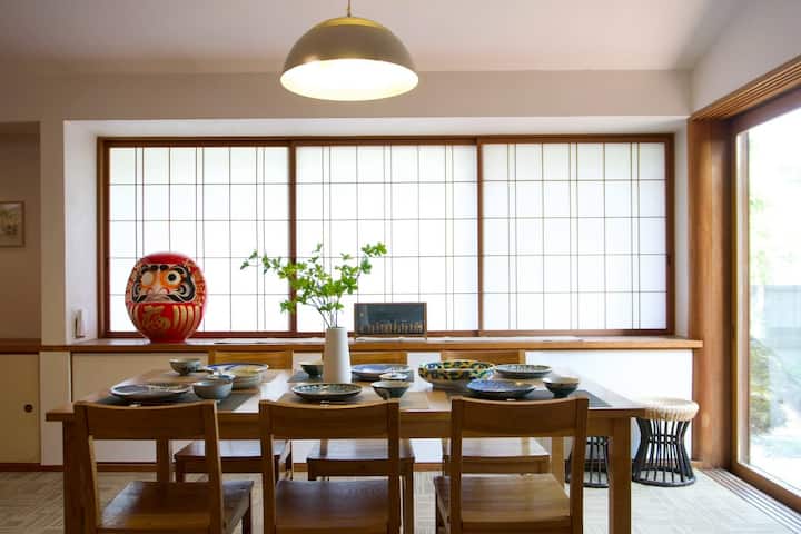 New河口湖駅徒歩10分/最大15人収容/温泉旅館風大型5ldk/haostay 湯屋 - 河口湖