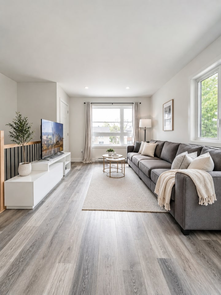 Bright 3br Retreat | 3 Queen Beds | 2 Free Parking - Longueuil