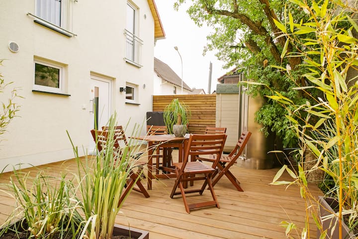 Design-fewo Schiefertraum Sauna Wallbox Terrasse - Darmstadt