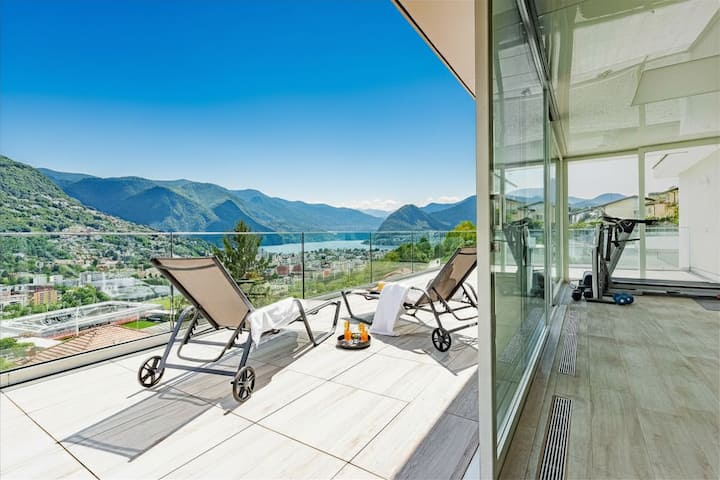 [Bb-skyline Lugano] · Vista Lago · Spa & Piscina - Canobbio