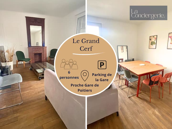 Le Grand Cerf- Gare- 3 Chambres- Rdc - Poitiers