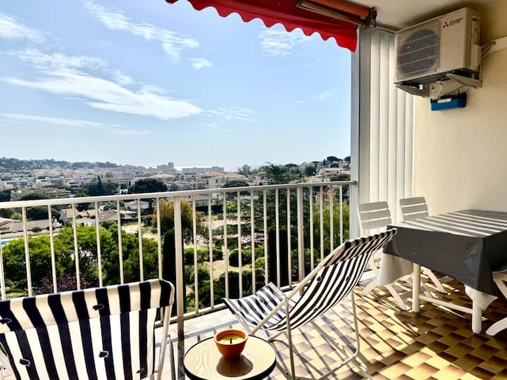 Studio 4 Pers Avec Piscine Tennis Vue Mer - Plage de Sainte-Maxime