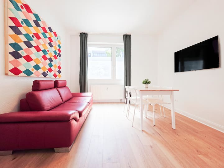 Raj Living - 3 Zimmer - Balkon - 5 Min Messe Dus - Düsseldorf